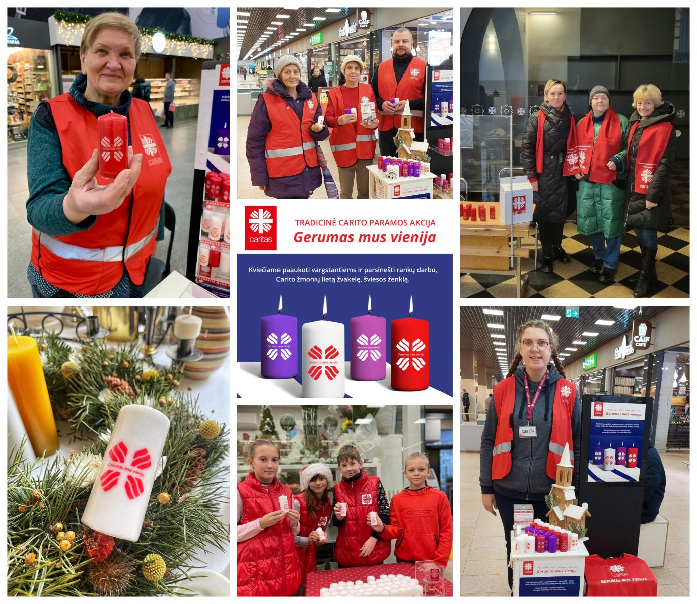 Paaukoti Caritui ir dovanų gauti „Gerumas mus vienija“ žvakelę galima ...